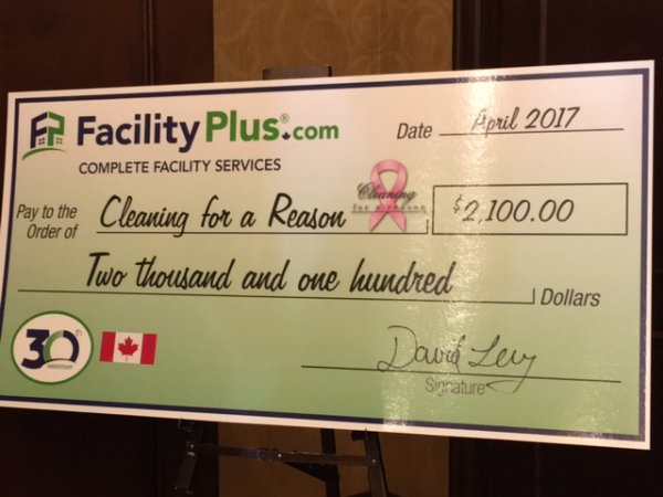 Facility Plus Donates $2,100 to Cleaning For A Reason - Cleaning for a ...